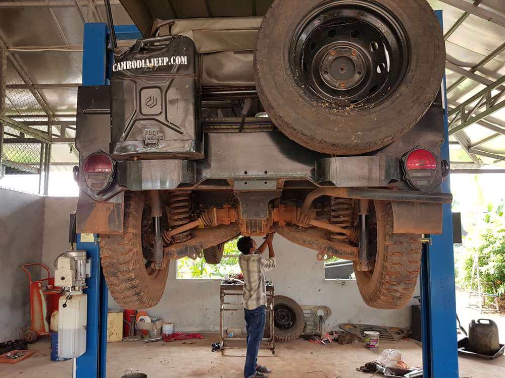 Our Jeep Garage in Siem Reap - Cambodia Jeep